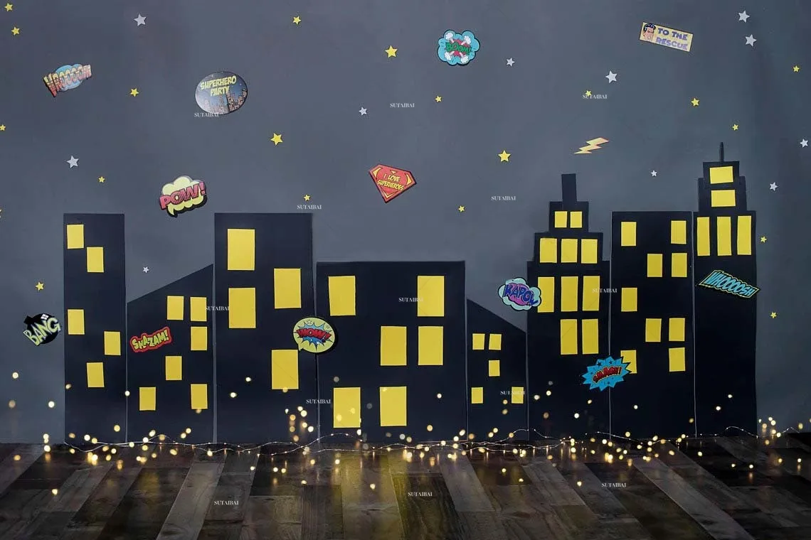 Superhero City Backdrops