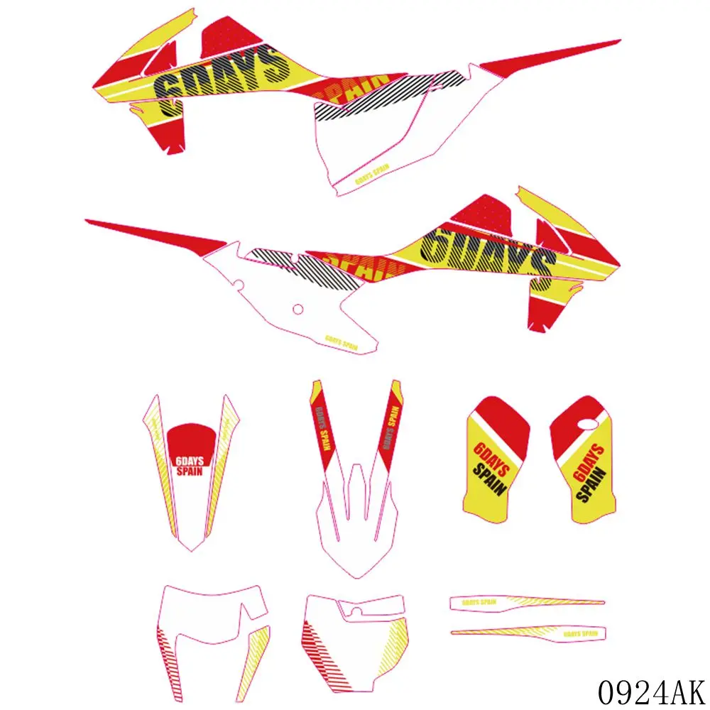 Graphics Decals Stickers Background For KTM 125 250 350 450 500 SX SXF ...