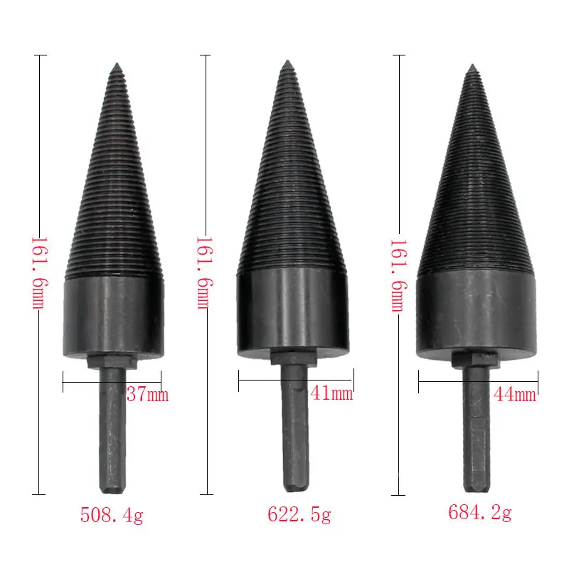 38mm 42mm 45mm Drill Bit Chop Wood Splitting Tool Cone Log Splitters ...