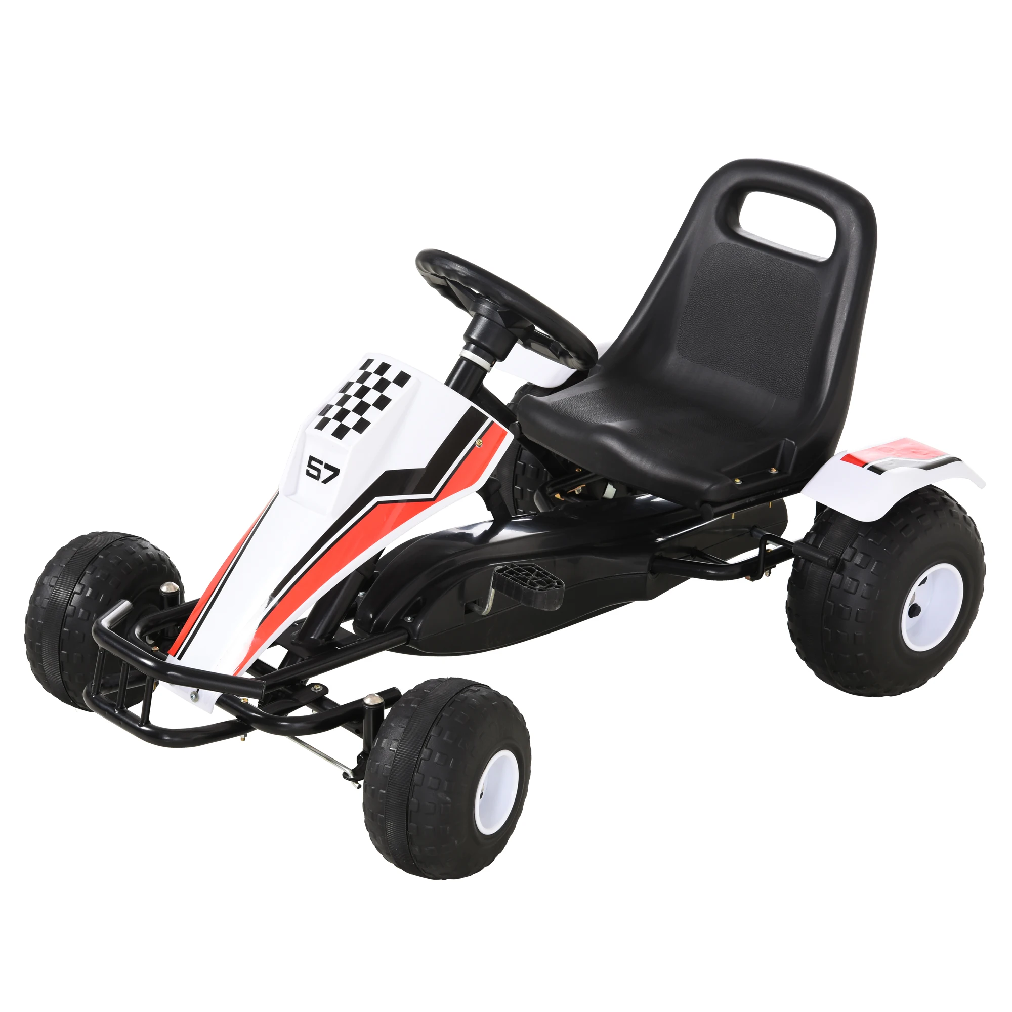 HOMCOM Go Kart to pedals for children + 3 years child pedal car with ...