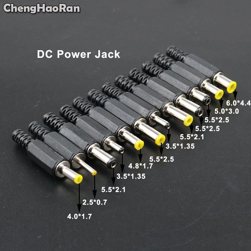 ChengHaoRan DC 전원 수 플러그 잭 어댑터, DC 전원 커넥터, 5.5x2.1mm, 5.5x2.5mm, 4.8x1 ...