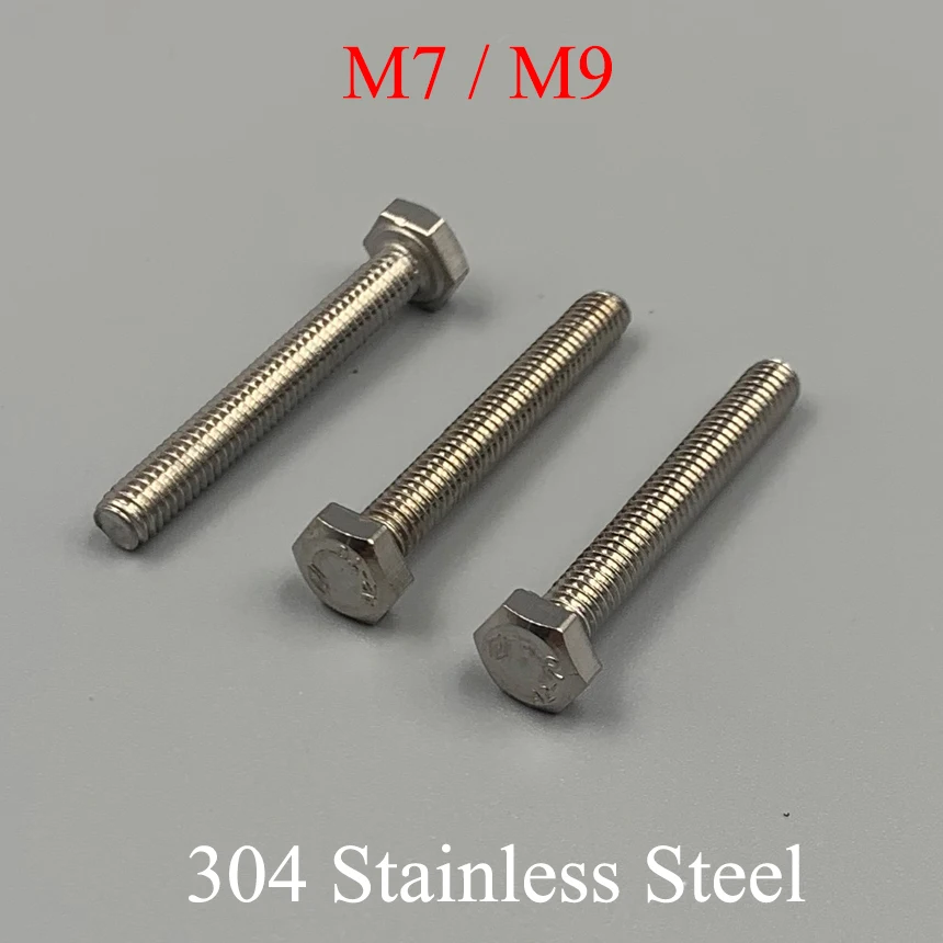 Tornillo-Hexagonal-externo-Perno-de-acero-inoxidable-304-M7-M9-x-10mm ...