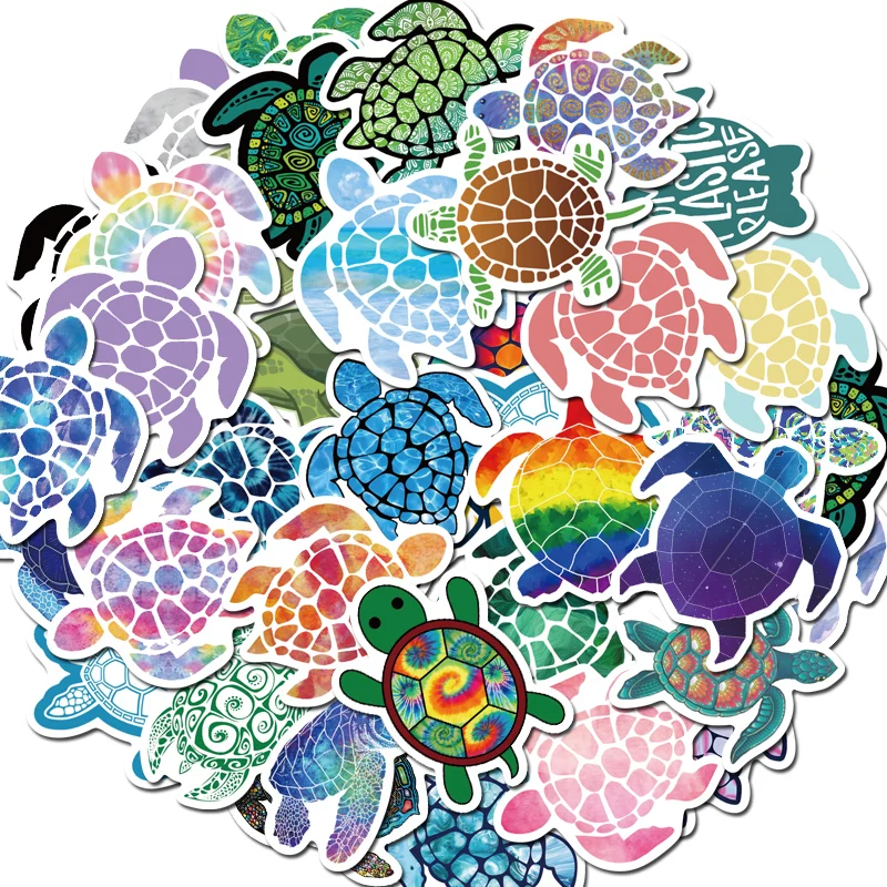 35 Pcs Lovely Colorful Sea Turtle Little Turtle Stickers for DIY ...