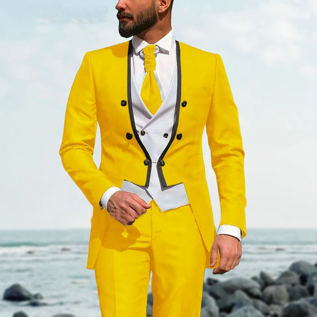 Royal Blue And Yellow Tuxedo