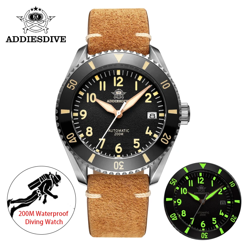 Addiesdive Luxury Pilot Men Watch Sapphire Crystal Nh35 Automatic ...