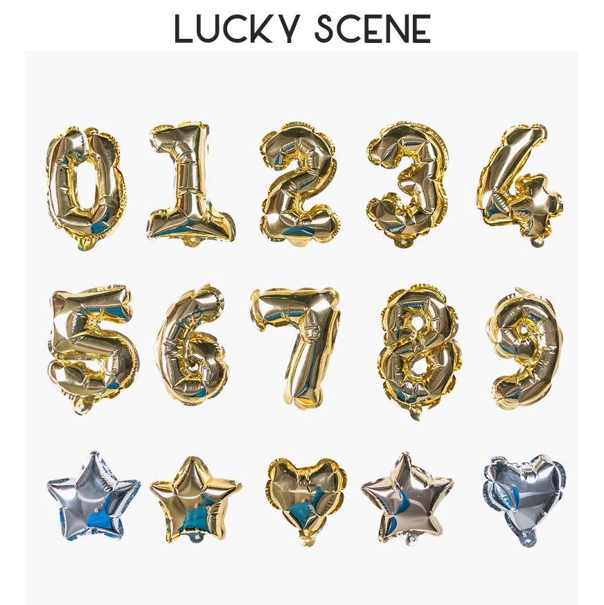 14cm Birthday Mini Number Balloon with Aluminum Coating Party ...