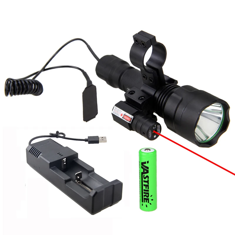 1000LM Adjust Weapon Compact Red/Green Laser Gun Rail Pistol Light ...