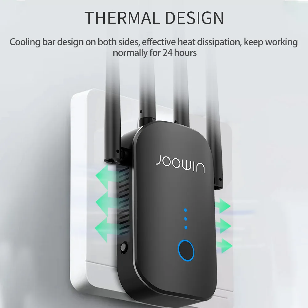 JOOWIN WLAN Mesh Repeater 1200 Mbps Zwei Funkeinheiten,WLAN Verstärker ...