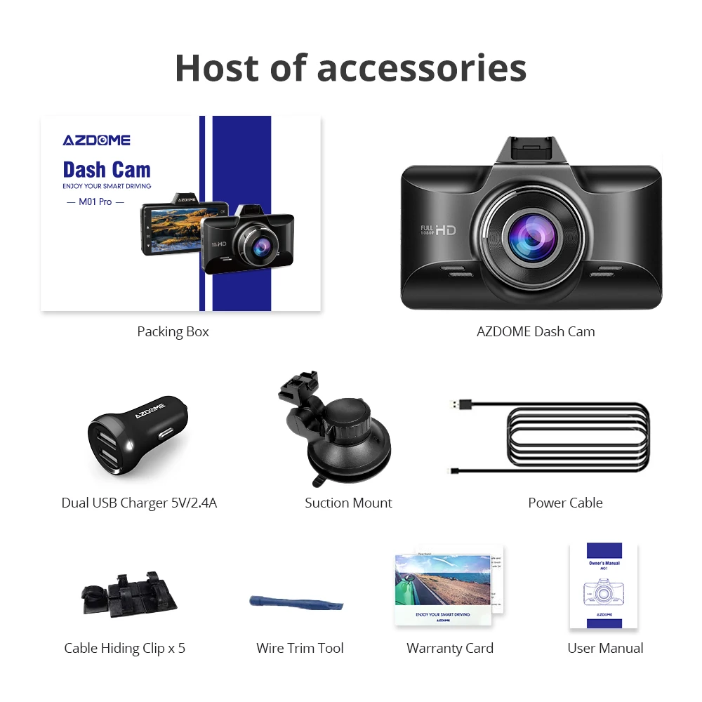 AZDOME M01 Pro Dash Car Camera - Metro Wheelers