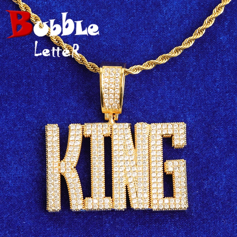 Custom Name Pendant Realy Gold Plated Letter Jewelry for Men jpg