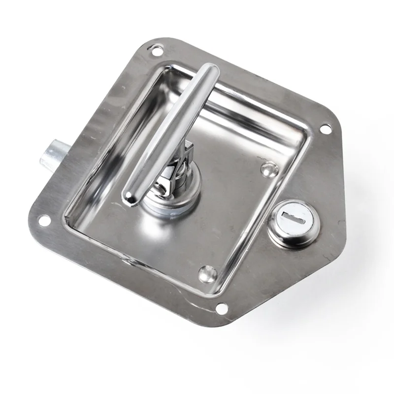 Folding T Handle Lock Stainless Steel Flush Mount Tool Box Trailer ...