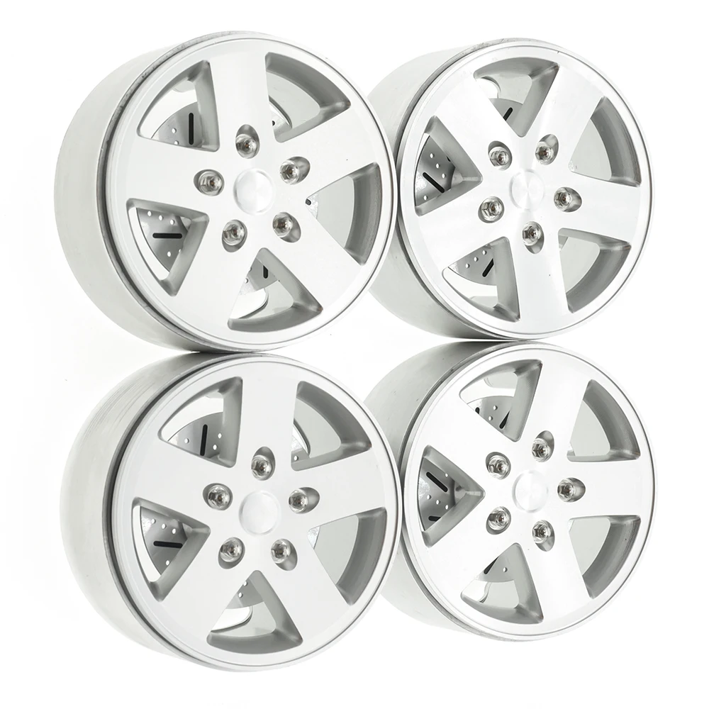 4pcs 2.2" Beadlock Metal Wheel Rim for 1/10 RC Crawler Car Axial SCX10 ...