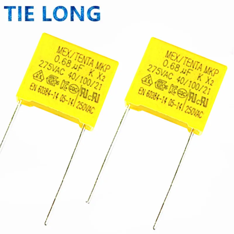 10pcs 0.68uf 10pcs Capacitor X2 Capacitor 275vac 680nf Pitch 22mm X2 ...