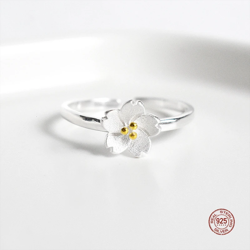 925 Sterling Silver Flower Rings | 925 Sterling Silver Ring Jewelry ...