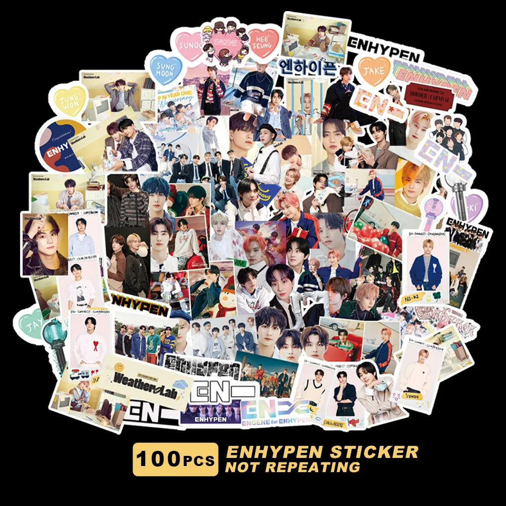 Enhypen 100pcs Set Stickers Stickers, Labels & Tags Paper etna.com.pe