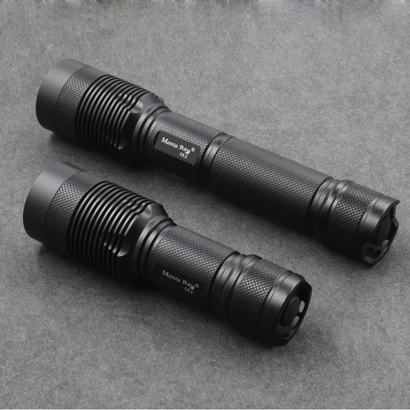 Long Version Manta Ray C8.2 Black Flashlight Host - Flashlights ...