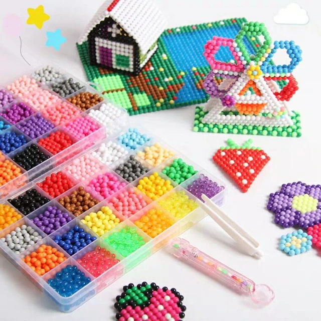 11000pcs Children Beads Puzzle DIY Magic Beads Animal Molds Hand Making ...