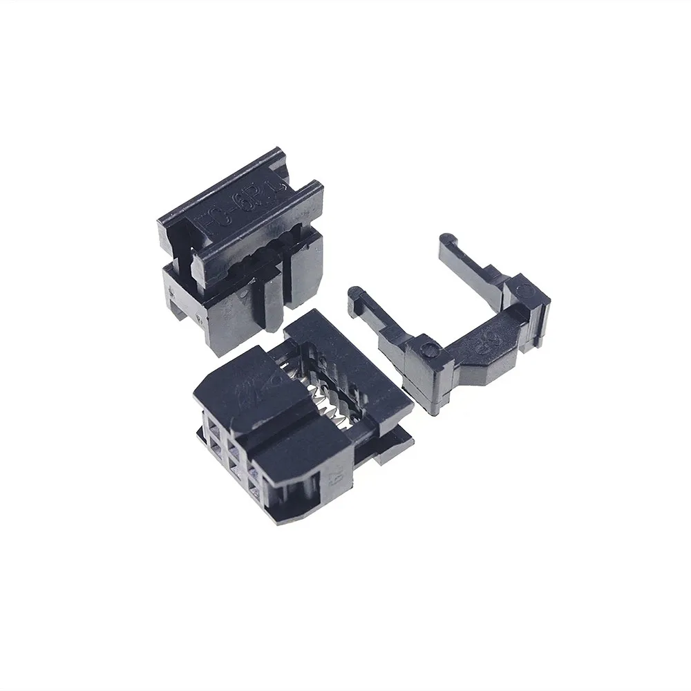 100 Pcs 0.100" 2.54mm 6 Pin Dual Row Idc Connector 2 Rows 6 Position ...