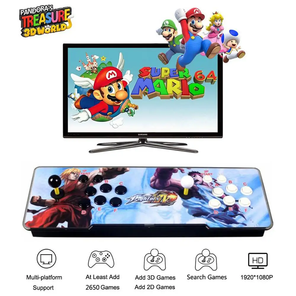Pandora Treasure II Arcade Console,1920x1080P,2650 HD Games, Search ...