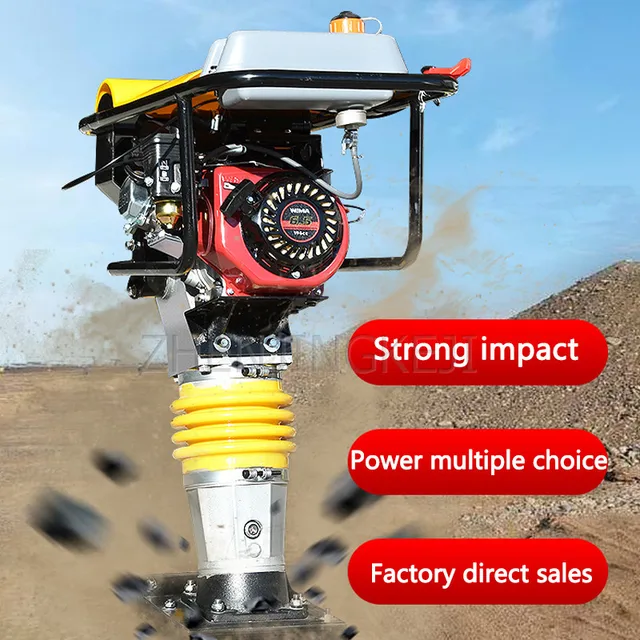 Gasoline Ramming Fulling Soil Compaction Machine Vibrating Ram Houses ...