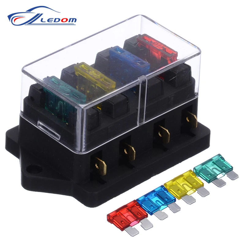 Boîte à fusibles à lame automatique, boîte à fusibles à 4 voies, porte ...