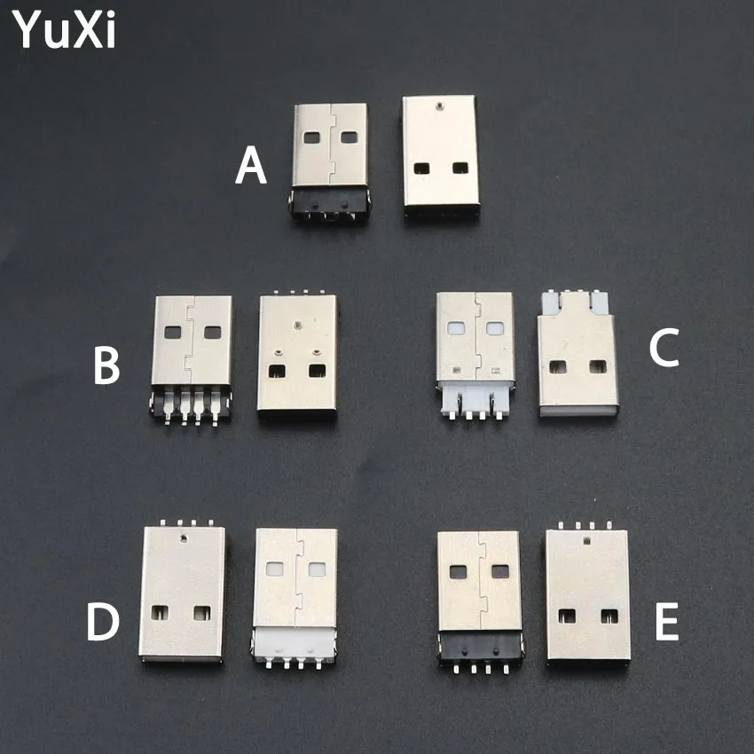 YuXi-10PCS-USB-2-0-Male-A-Type-USB-PCB-Connector-Plug-180-degree-SMT ...