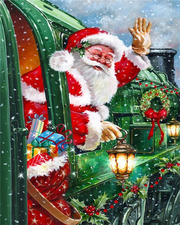 Festive Christmas paint by numbers kits