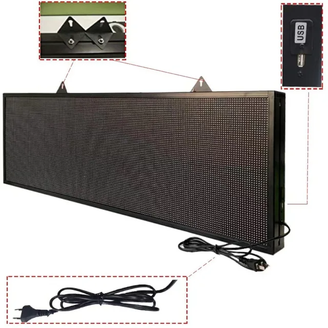 Full Color P5 Indoor RGB LED HD Image Sign Moving Scrolling Message ...