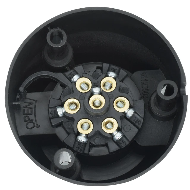 7 Pin Trailer Plug 7 Pin Metal Plug & Socket (12N) - Tow Bar Electrical ...