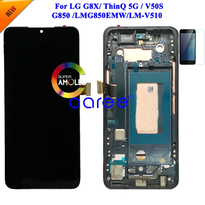 AMOLED LCD 디스플레이, 오리지널 LG V50S G850 용 LCD 디스플레이 스크린 터치 디지타이저 어셈블리|휴대폰 ...