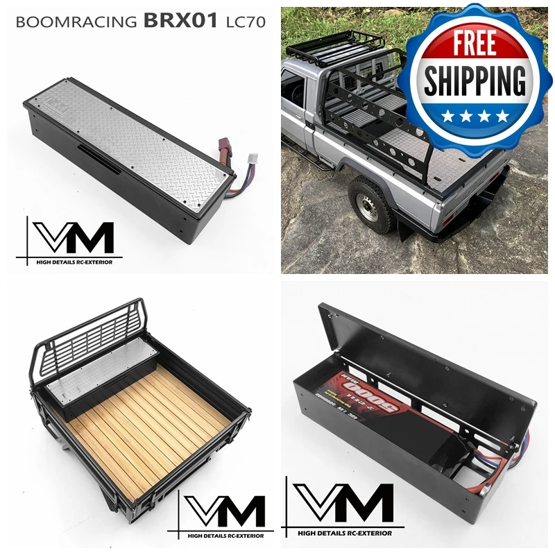 Rear Trail Flip Type Metal Battery Box for Boomracing BRX01+ Killerbody ...