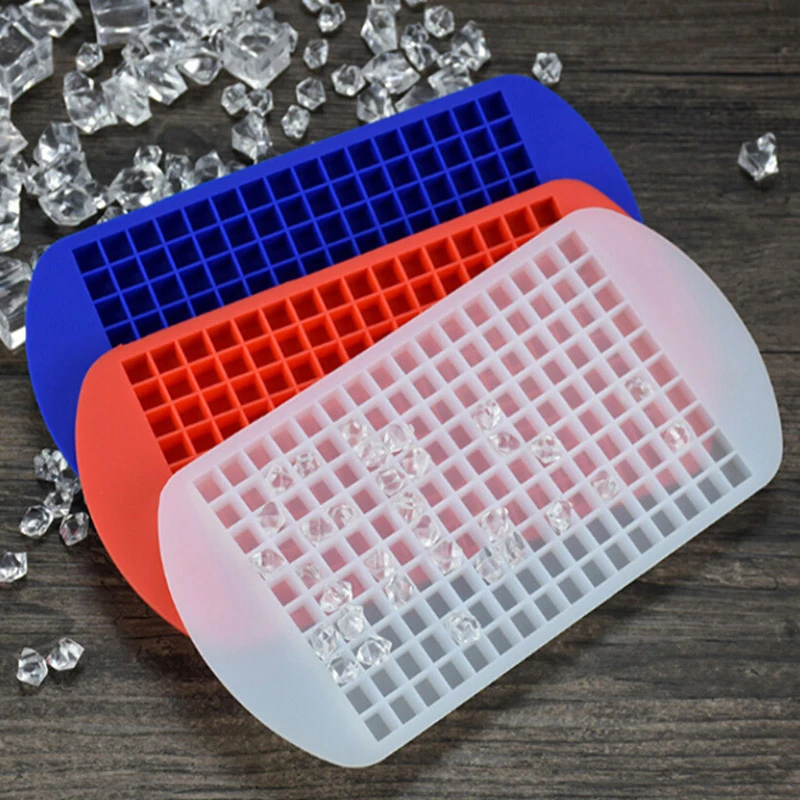 160 Grid Small Square Food Grade Silicone Tile Ice Grid Crushed Ice ...