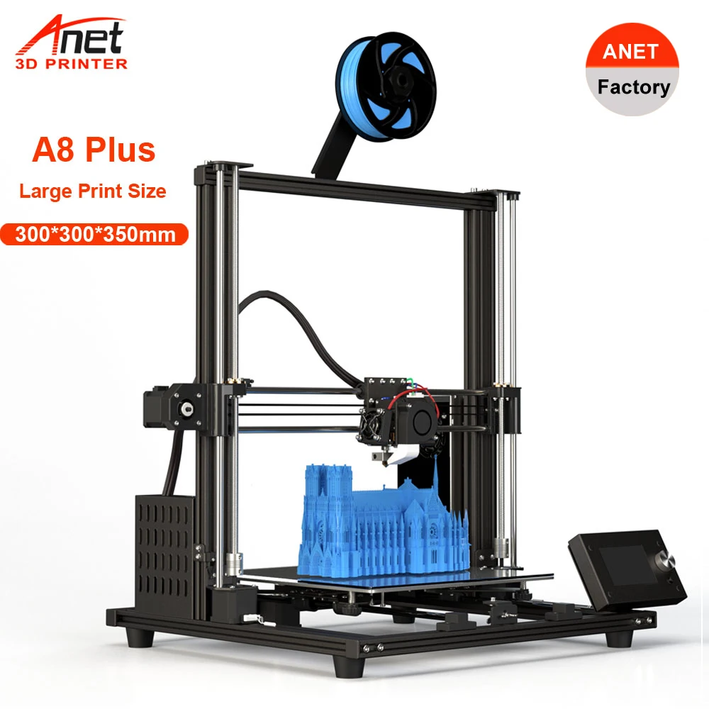 Anet A8 Plus 3D Printer DIY FDM 3D Printer High Precision Metal Desktop ...