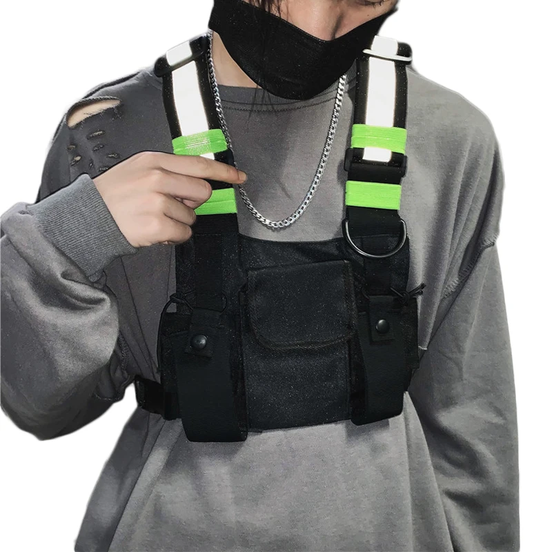 Male-Functional-Kanye-Hip-Hop-Black-Vest-Bag-Tactical-Streetwear-Bags ...