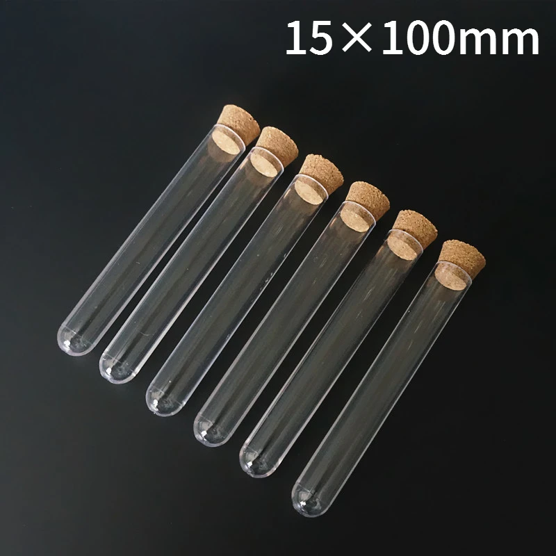100pcs-15-100mm-5-9-39-3in-Clear-Plastic-Test-Tube-With-Cork-Stopper-U ...