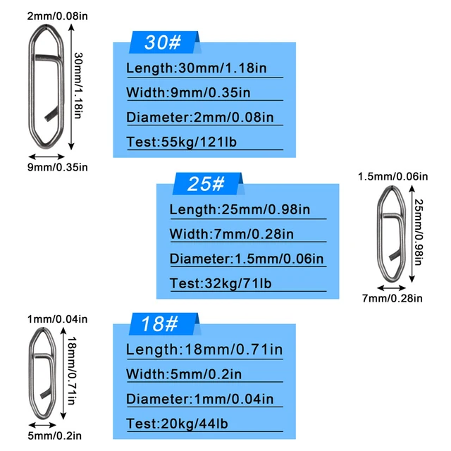 Fishing Speed Clips Quickly Change Fishing Power Clips Stainless Steel ...
