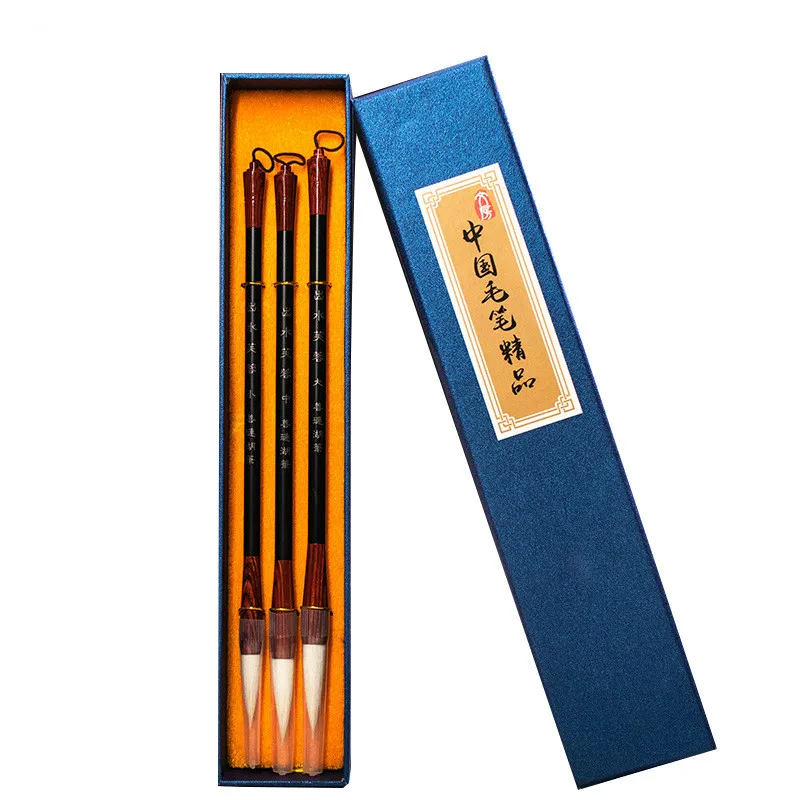 Chinese Calligraphy Brush Woolen Hair Writing Brush Pen Set for Regular ...