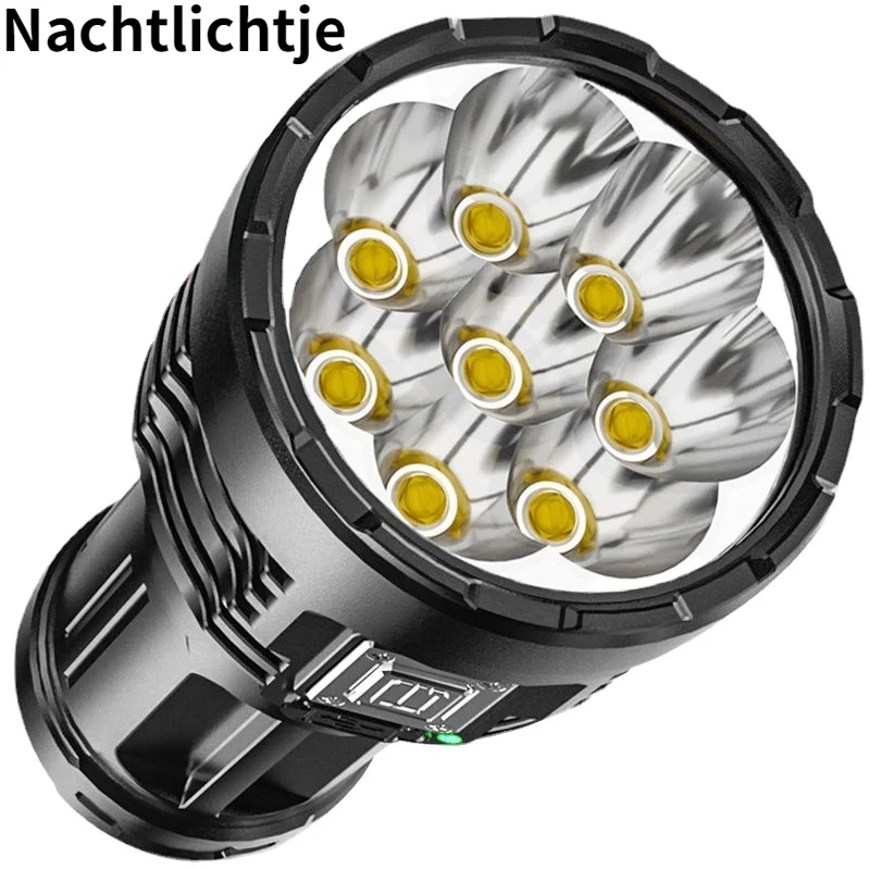 Eight Nuclear Explosion Tactical LED Flashlight Rechargeable Strong ...