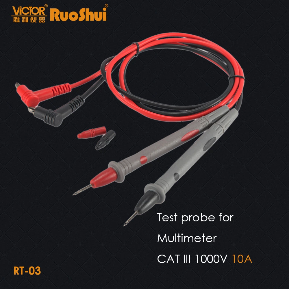 10A датчики для мультиметра двухслойные Сменные Тестовые провода зажим мультиметр Тестовые ...