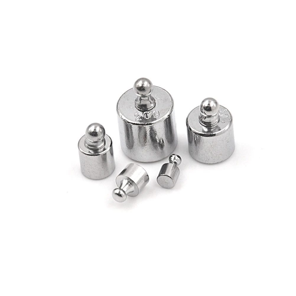 5Pcs/Set Precision Calibration Set Chrome Plating Scale Weights Set Grams For Digital Scales ...