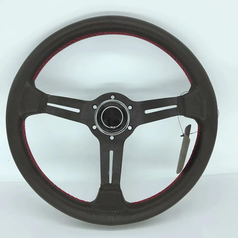 racing-steering-wheel-leather-general-sports-steering-wheel-black ...