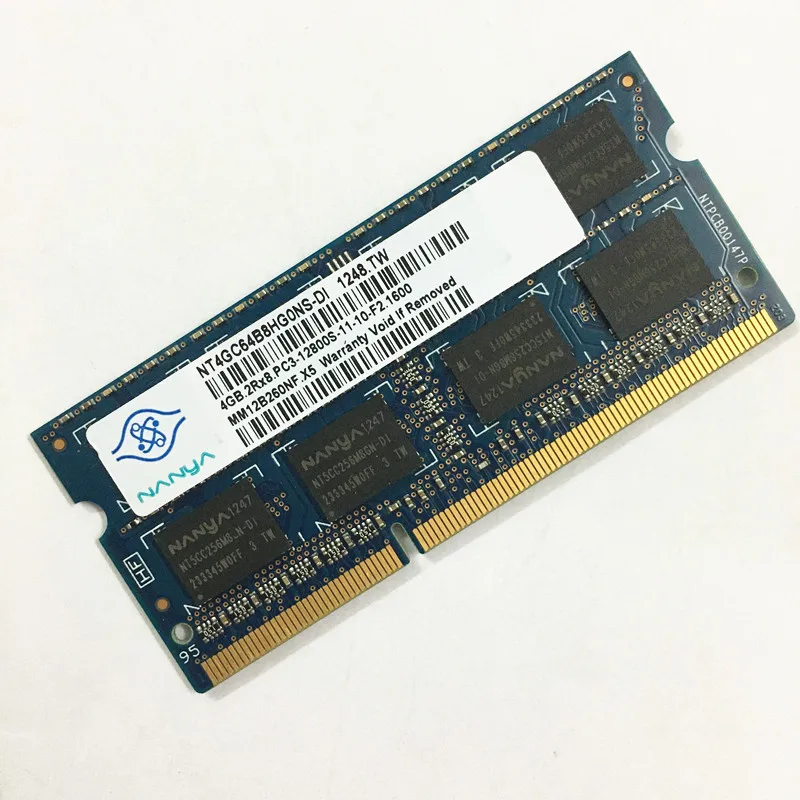 Nanya DDR3 RAMS 4GB 2RX8 PC3-12800S-11-10-F2 1600 DDR3 4GB 1600MHz laptop memory - Computercyber.com