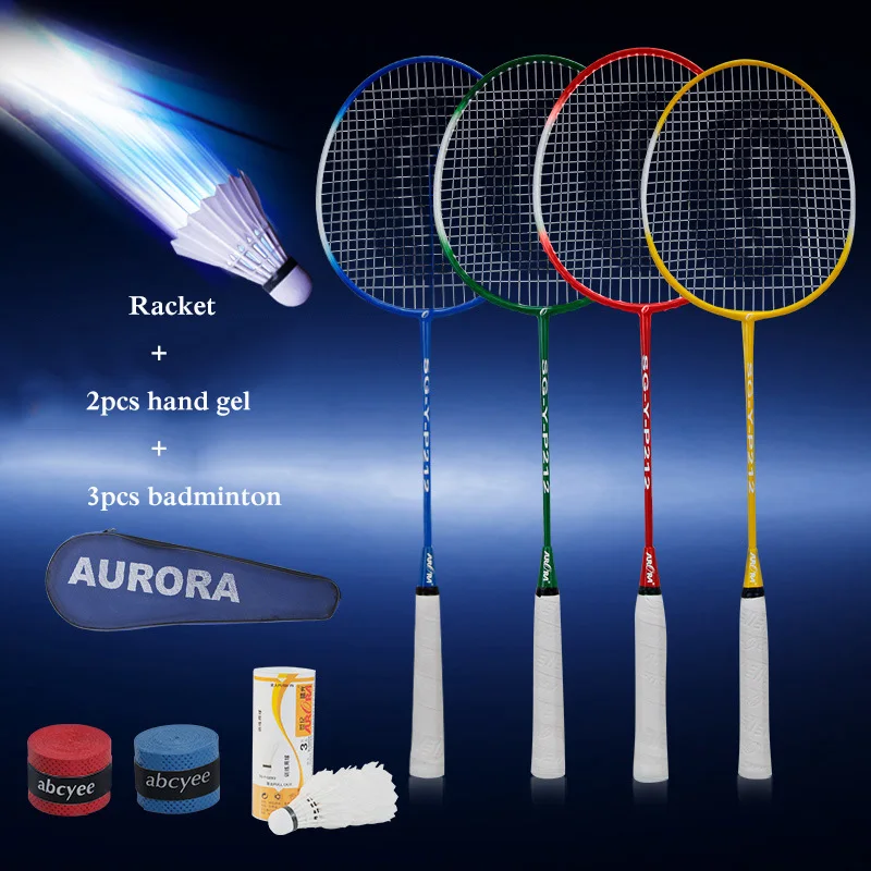 AURORA-2pcs-Set-3U-Badminton-Racket-Adult-Game-Training-Two-Loaded ...
