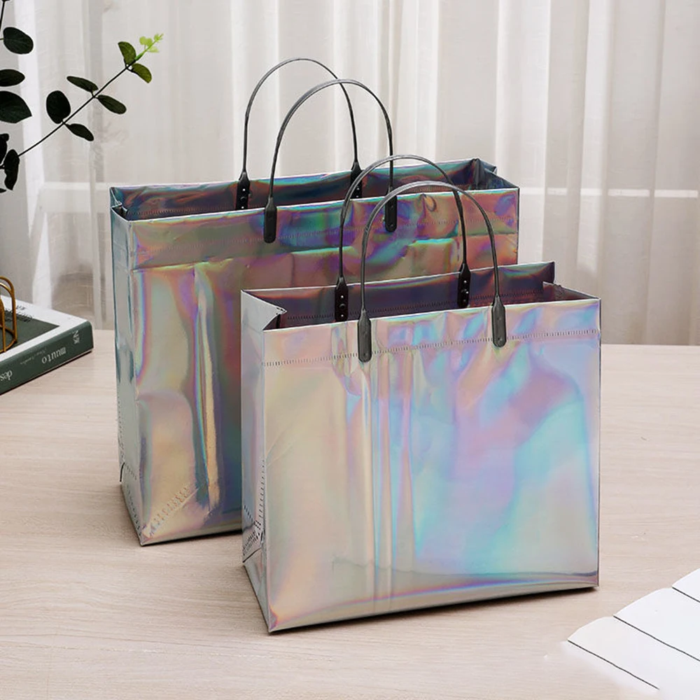 Pvc-Laser-Tote-Bag-Thick-Handbag-Waterproof-Gift-Bag-Plastic-Bag ...