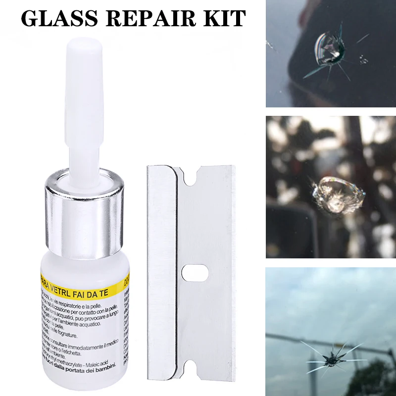 Cracked-Glass-Repair-Kit-Windshield-Repair-Liquid-DIY-Car-Window-Phone ...
