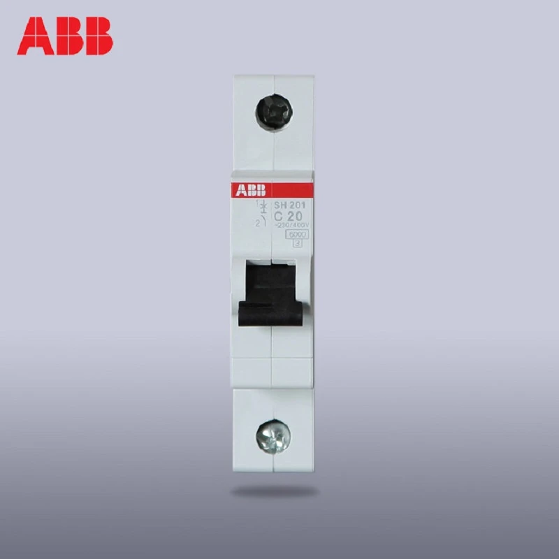Abb Miniature Circuit Breaker Sh201 1p Type C 1a 2a 3a 4a 6a 10a 16a 20a 25a 32a 40a 50a 63a ...