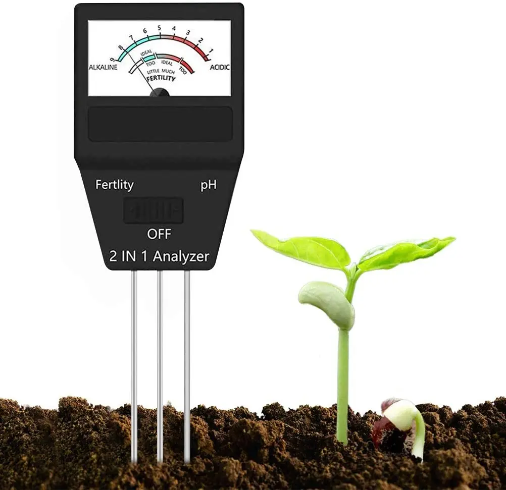 2 in 1 Soil PH Fertility Meter Multifunctional Soil Tester with 3 ...