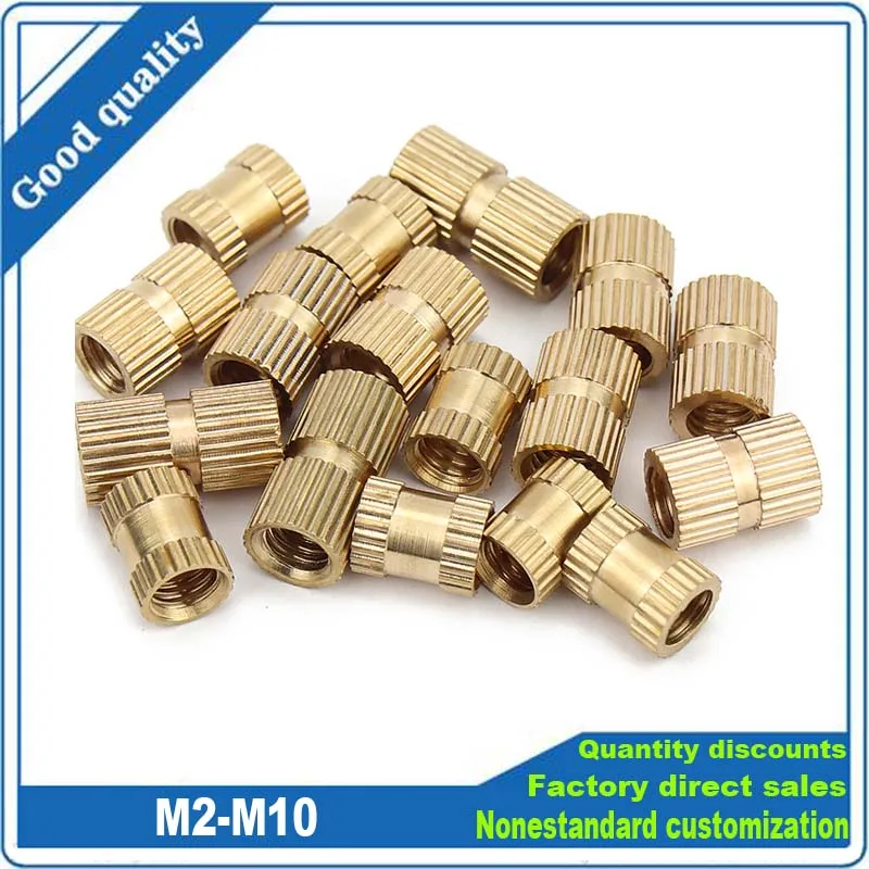 10/25/50pcs M2 M2.5 M3 M4 M5 M6 M8 M10 Solid Brass Pure Copper Metric Thread Injection Molding ...