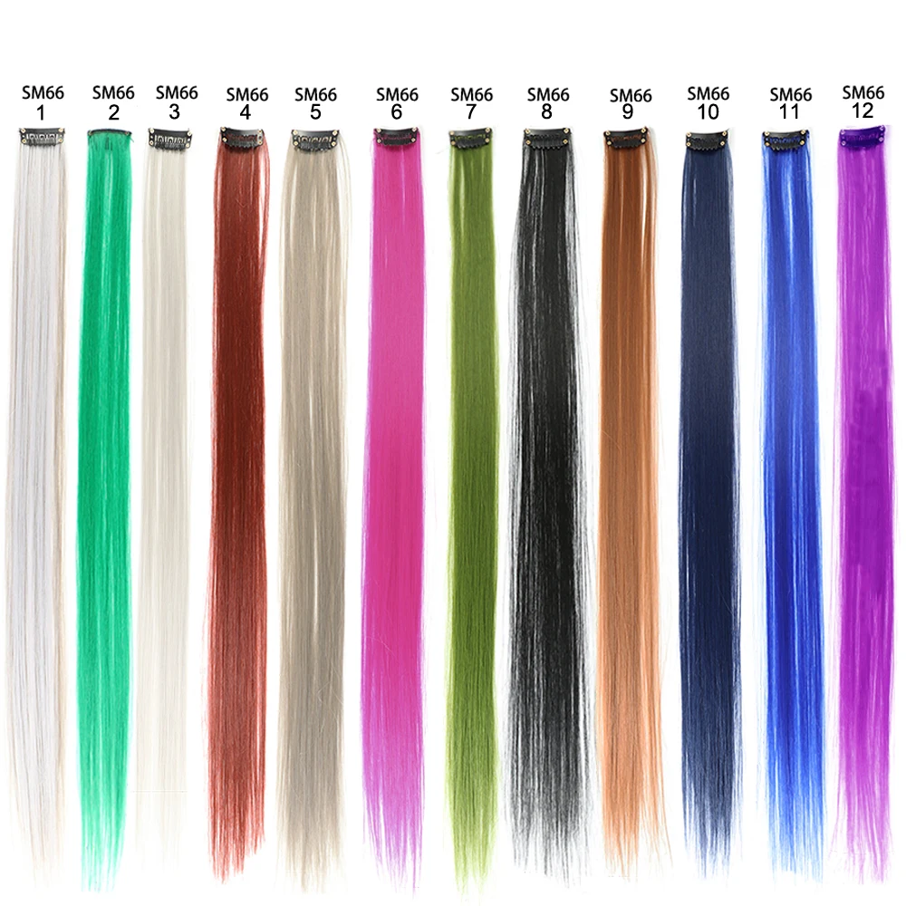 Accessoires coiffure,Extensions capillaires synthétiques à Clips pour ...