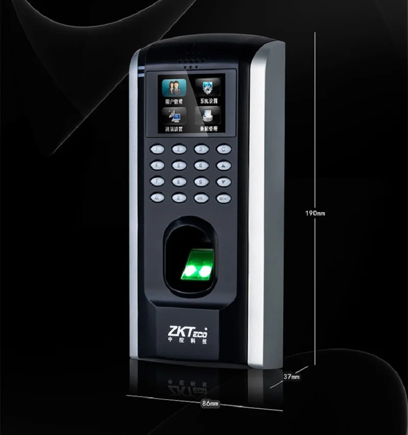 Zkteco F7 Tcp/Ip Communication 1500 Fingerprint User 80000 Record 2-Inch Color Screen ...